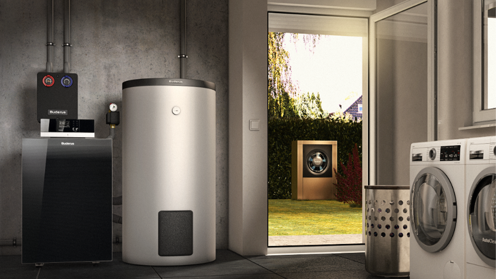 Logano plus KBH192i | Hoog rendement hybride gasketel voor renovaties | Buderus